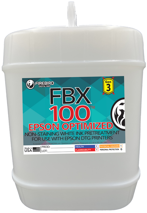 FBX-100 Gen3 Epson Optimized DTG Pretreatment | FIREBIRD Ink FBX-100 Gen3 Epson Optimized DTG Pretreatment | FIREBIRD Ink